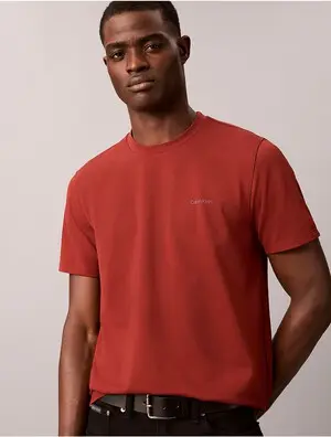 Calvin Klein Tech Pique T-shirt - Fired Brick