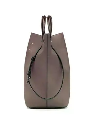 MAISON MARGIELA Medium Leather Dual-strap Tote Bag - Brown