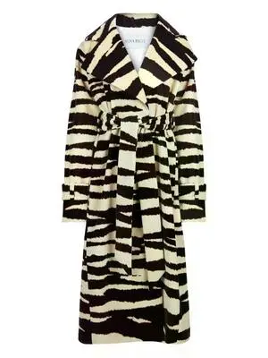Nina Ricci Zebra-print Belted Coat