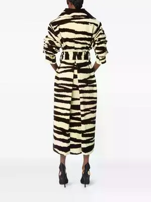 Nina Ricci Zebra-print Belted Coat