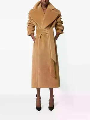 Nina Ricci Belted Brushed Wool Coat