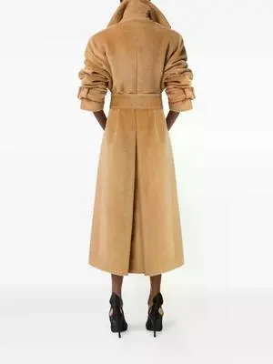 Nina Ricci Belted Brushed Wool Coat