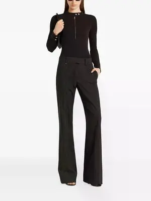 COURREGES Pinstriped Trousers - Black