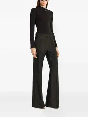 COURREGES Pinstriped Trousers - Black