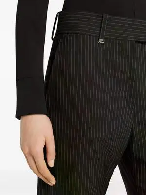 COURREGES Pinstriped Trousers - Black