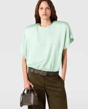 Stella McCartney Cap-sleeve Shoulder Pad Top