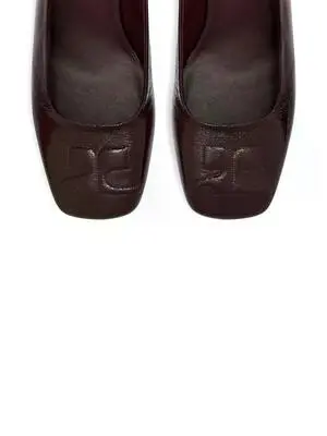 COURREGES 55mm Slingback Block-heel Shoes - Red