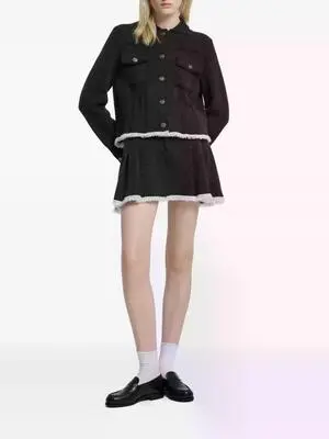 BARRIE Pleated-detail Button Jacket