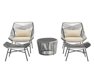 MANHATTAN COMFORT 5-piece Ashland Patio Convers Ation Set - One-color
