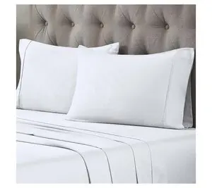 SUPERIOR 2 Piece Solid Egyptian Cotton Pillowca Ses, Standard - One-color