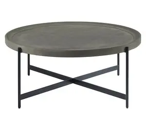 ALATERRE FURNITURE Brookline 42' Concrete-coati Ng Wood Table - One-color