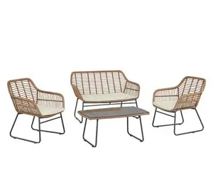 MANHATTAN COMFORT 4-piece Antibes 2.0 Patio 4- Erson Set - One-color