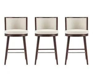 MANHATTAN COMFORT Evalyn Barstool Set Of 3 - One-color