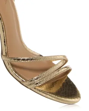 Aqua Crley Sandals Exclusive - Gold Snake