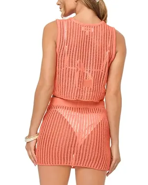 L*Space Santer Crochet Cover Up Crop Top - Fresh Squeezed