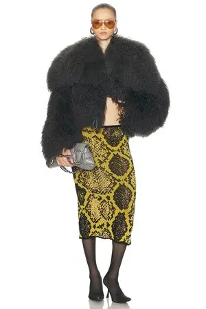 Attico Fur Bomber Jacket - Grey