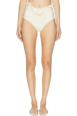 Magda Butrym High Waisted Bikini Bottom - Cream