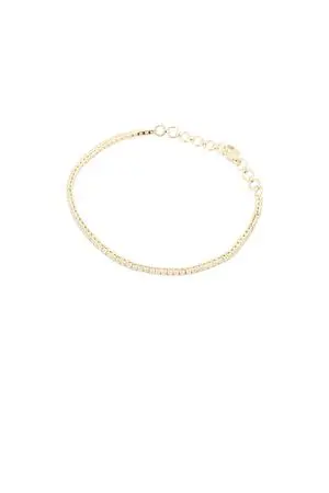 STONE AND STRAND The Essential Dainty Tennis Bracelet - 14k Yellow Gold & White Diamond