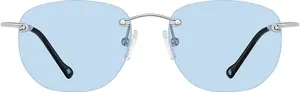 Zenni Lightweight Rectangle Rimless Titanium Frame Glasses