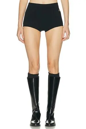 Eterne Rib Stitch Cashmere Bloomer Short - Black