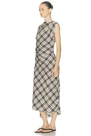 Proenza Schouler Hallie Asymmetrical Dress - Bark Multi