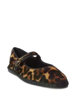 Polo Ralph Lauren Leopard-print Ballet Flats - Brown