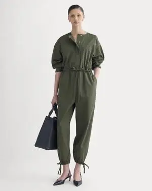 Everlane Utility Drawstring Jumpsuit - Dark Forest