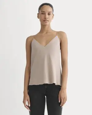 Everlane Tie-back Washable Silk Cami Top - Burnt Sugar