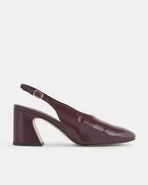 Everlane Curved Slingback Heel - Burgundy