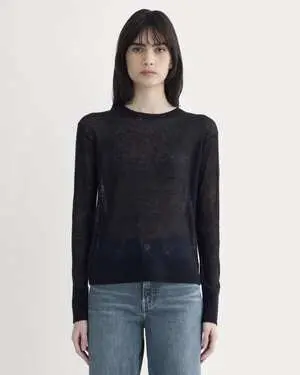 Everlane Relaxed Fit Crew Neck Top - Black