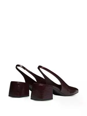 COURREGES 55mm Slingback Block-heel Shoes - Red