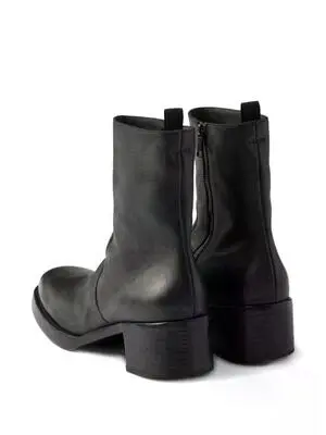 Prada Zipped Block-heel Boots - Black