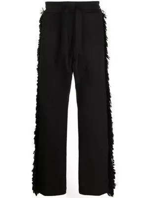 RITOS Frayed Stripes Straight-leg Trousers