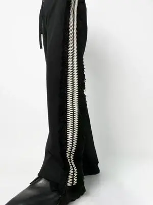 RITOS Frayed Stripes Straight-leg Trousers