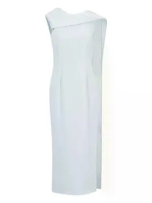 Roland Mouret Draped Sleeveless Midi Dress - Blue