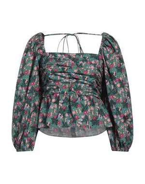 Green Floral Blouses