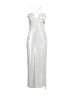 Patrizia Pepe Midi Lamé Slip Dress