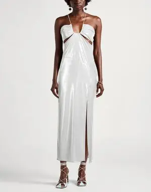 Patrizia Pepe Midi Lamé Slip Dress