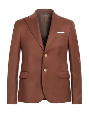 DANIELE ALESSANDRINI Single-breasted Blazer - Brown