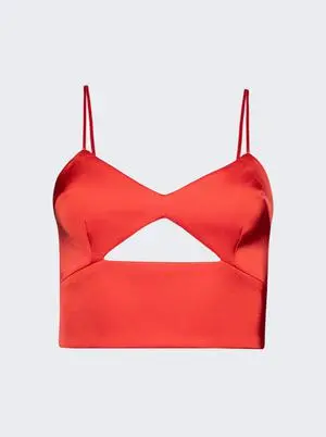 David Koma Cutout Detail Cami Top - Red