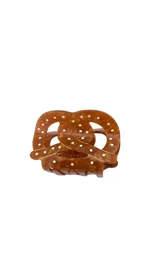 SOLAR ECLIPSE Hand-painted Pretzel Hair Claw Clip - N,a