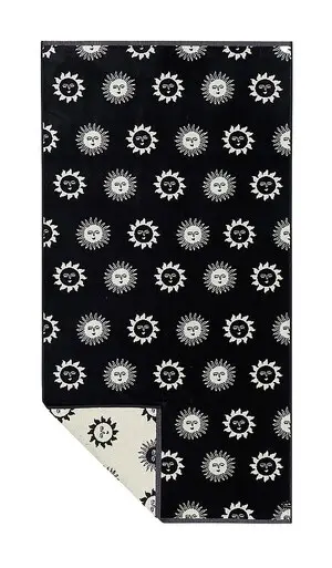 SLOWTIDE Sunburn Premium Woven Towel - Black