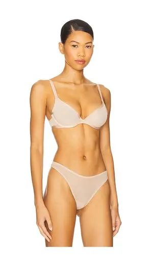 CUUP Plunge Mesh Bra In Nude