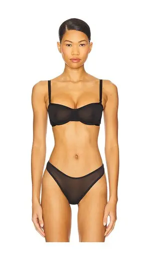 CUUP Balconette Mesh Bra - Black