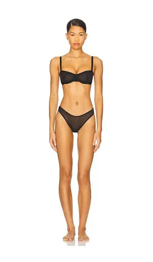 CUUP Balconette Mesh Bra - Black