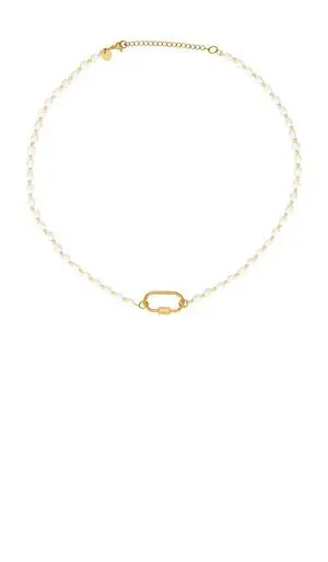 PETIT MOMENTS Large Carabiner Necklace - Pearl