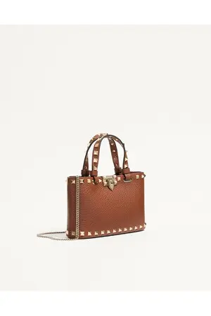 Valentino Garavani Rockstud Mini Shopping Bag - Brown