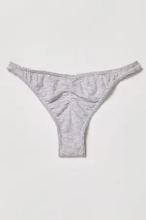 Free People Simple Things Thong - Heather Grey