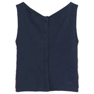 DAMSON MADDER Devon Pointelle Polo Top