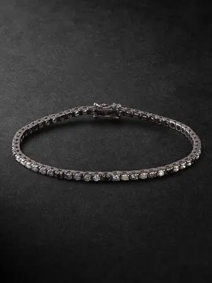 KOLOURS JEWELRY 14-karat Blackened And Diamond Bracelet - Gold